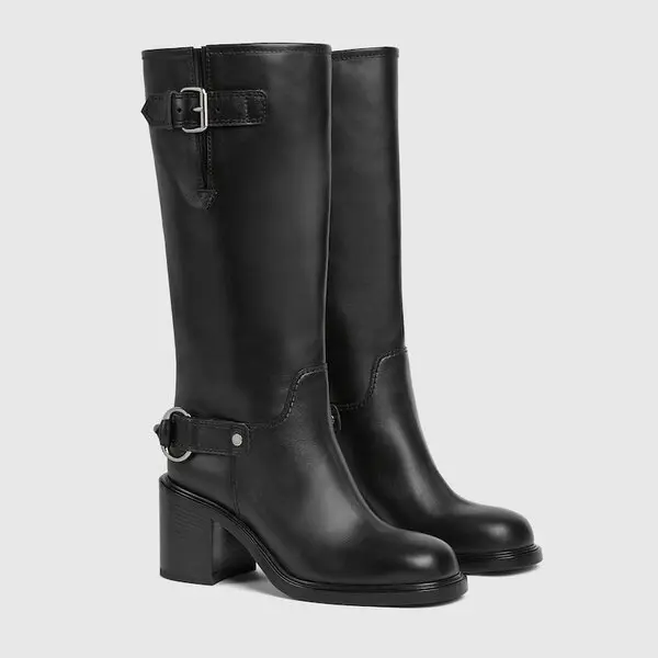 Gucci Mid-heel Leather Boots