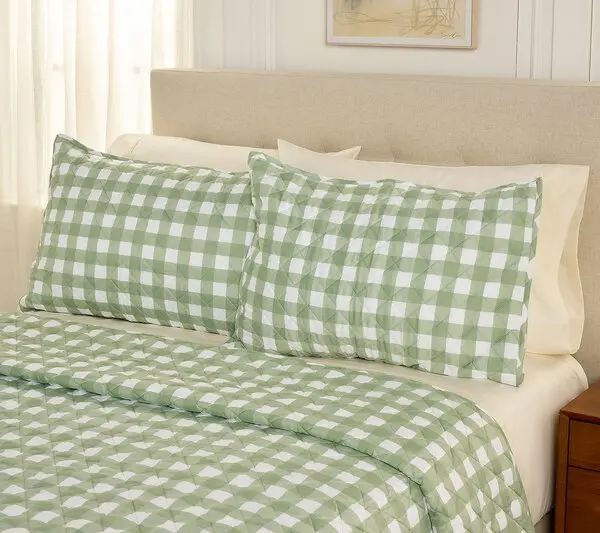 MARTHA STEWART As Is 3-piece Coverlet & Sham Set-full/queen - One-color