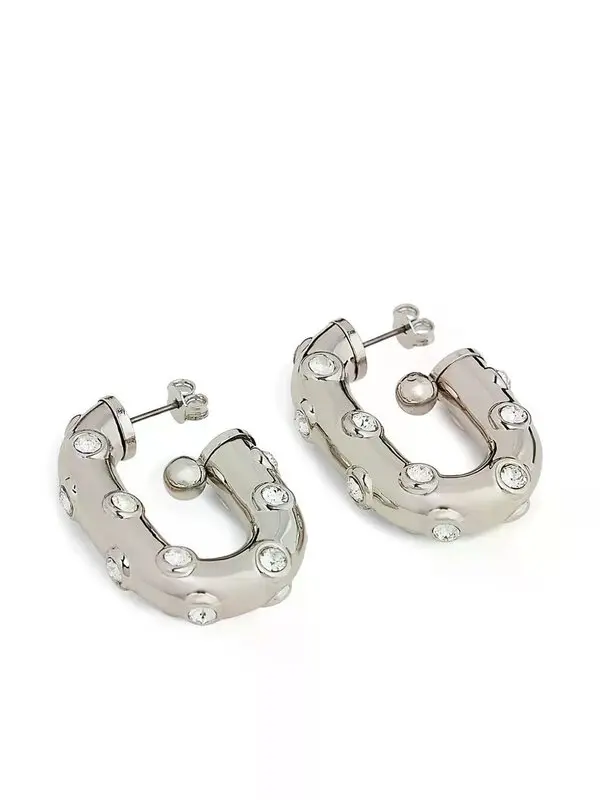 Rabanne Xl Link Rhinestones-embellished Hoop Earrings