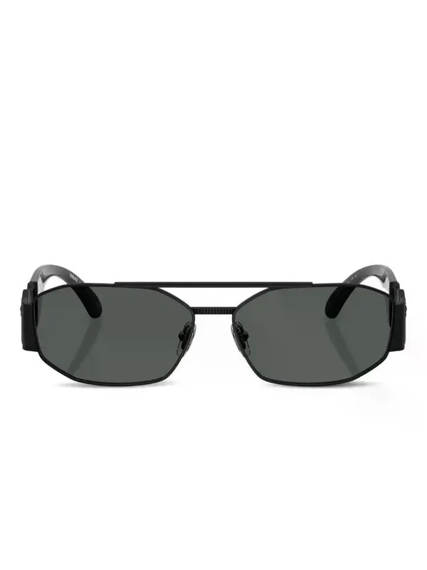 Versace Embellished Double-bridge Sunglasses - Black