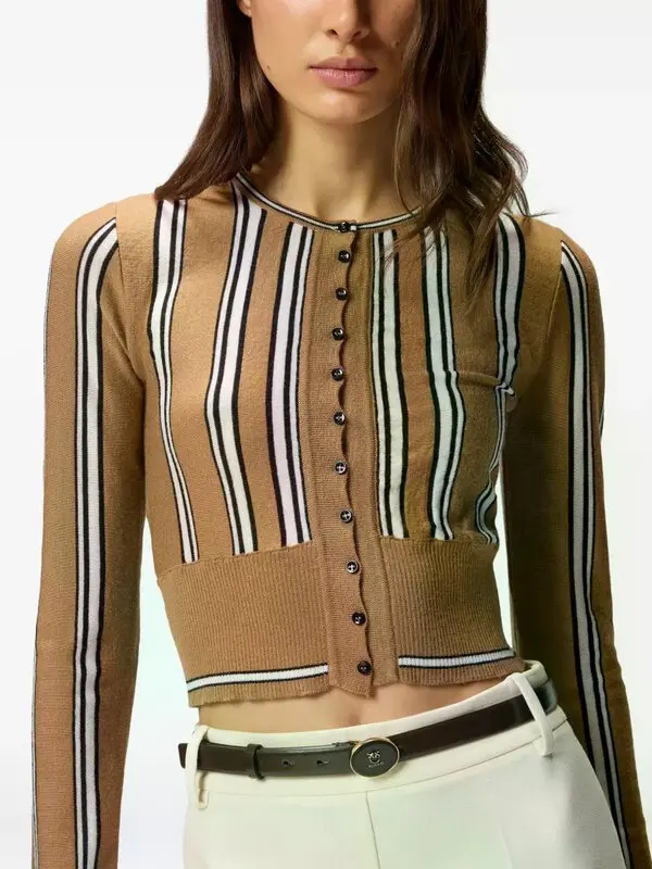 Pinko Striped Button Cardigan