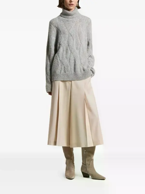 Peserico Cable-knit Turtleneck Sweater