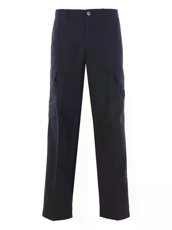 Stone Island Cargo-pocket Cotton Trousers - Blue