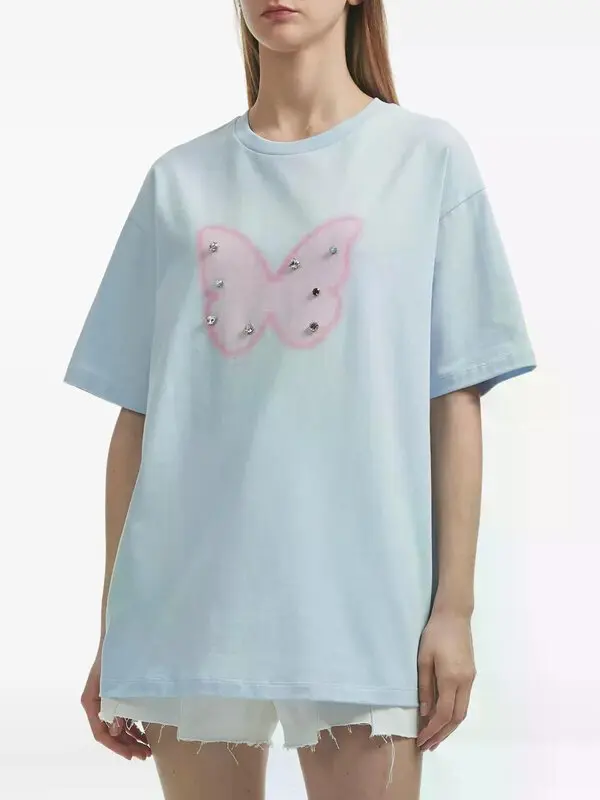 B+AB Embellished-butterfly Cotton T-shirt