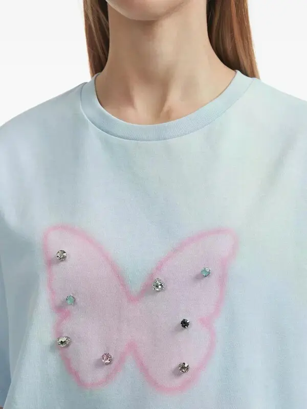 B+AB Embellished-butterfly Cotton T-shirt