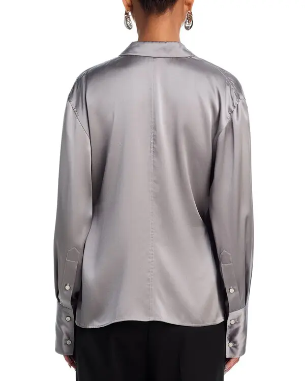 Helmut Lang Silk Relaxed Wrap Shirt