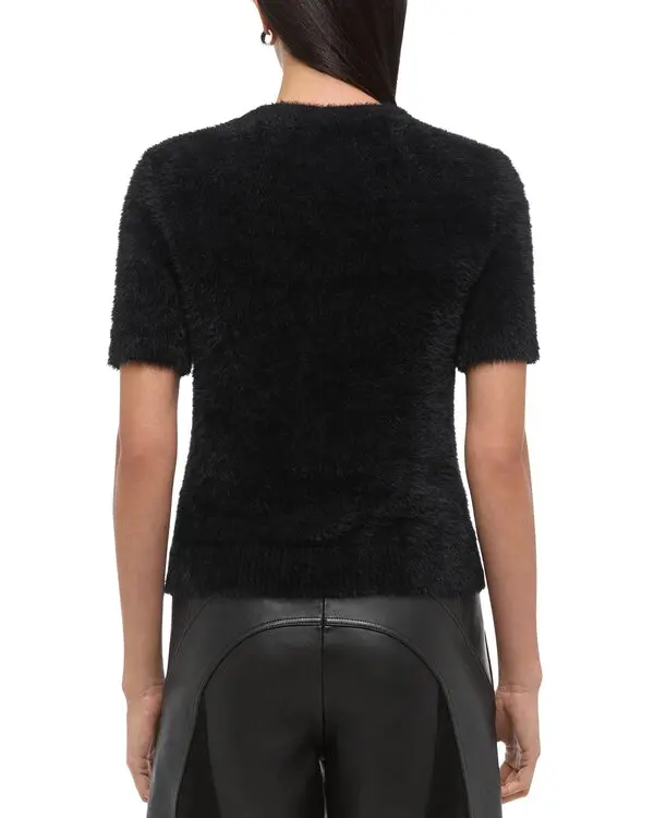 Helmut Lang Cropped Eyelash Tee
