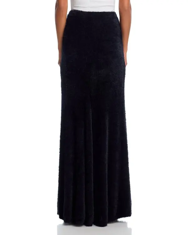 Helmut Lang Grunge Eyelash Maxi Skirt - Black