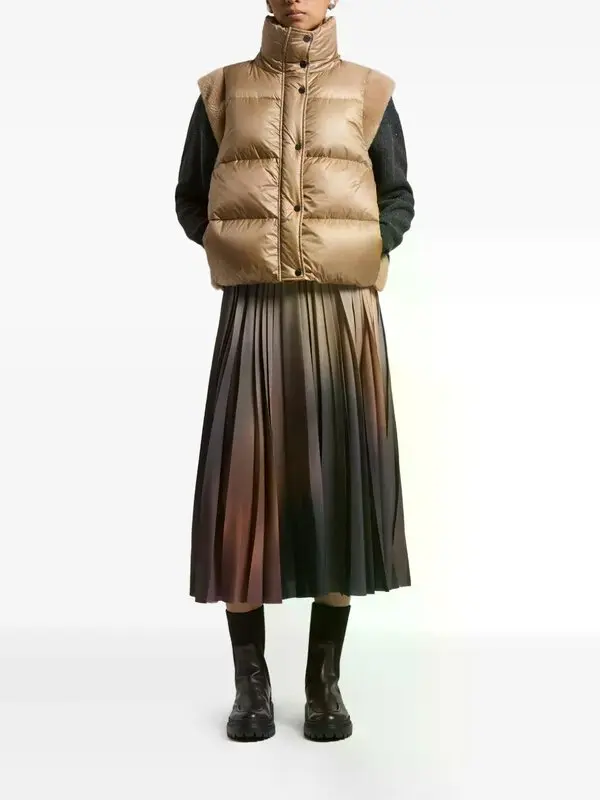 Peserico Pleated Ombre Midi Skirt