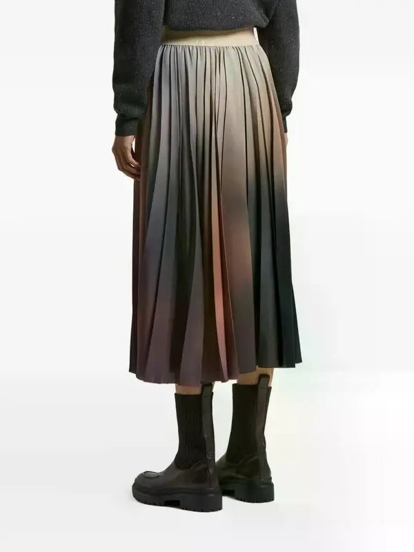 Peserico Pleated Ombre Midi Skirt