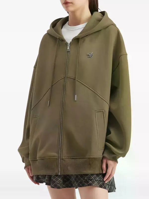 B+AB Zip-front Logo Detail Hoodie