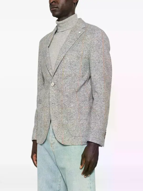 L.B.M. 1911 Checked Blazer - Grey