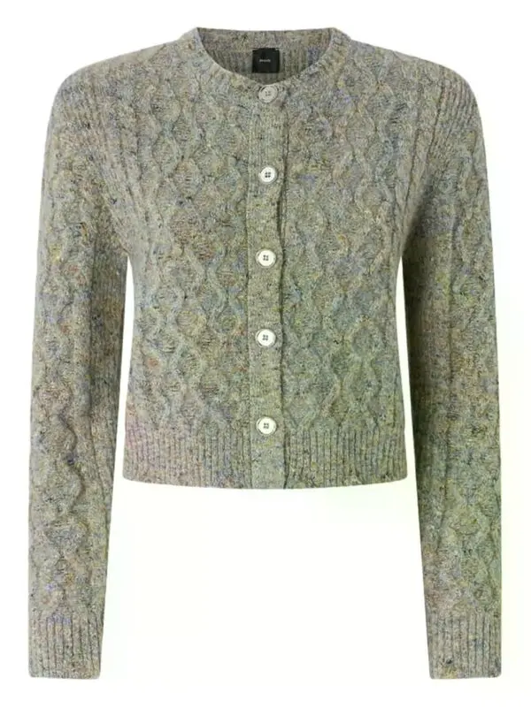 Pinko Cable-knit Button Cardigan - Grey