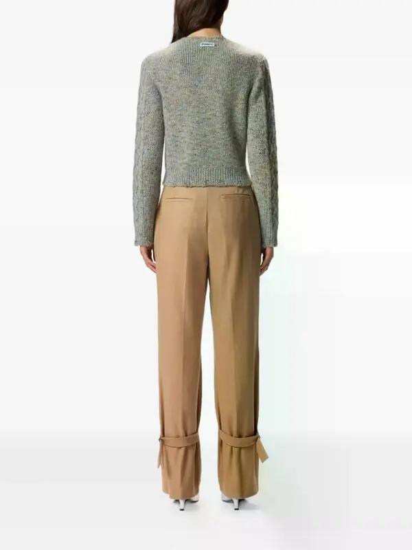 Pinko Cable-knit Button Cardigan - Grey