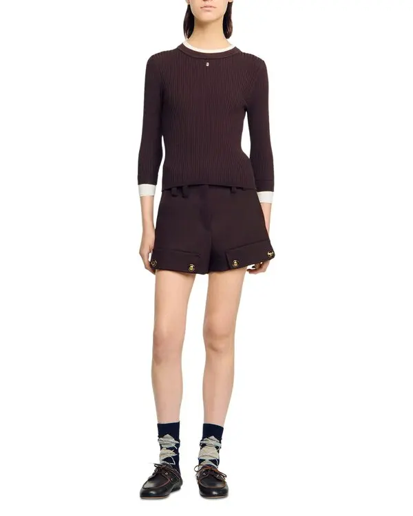 Sandro Rib Knit Sweater