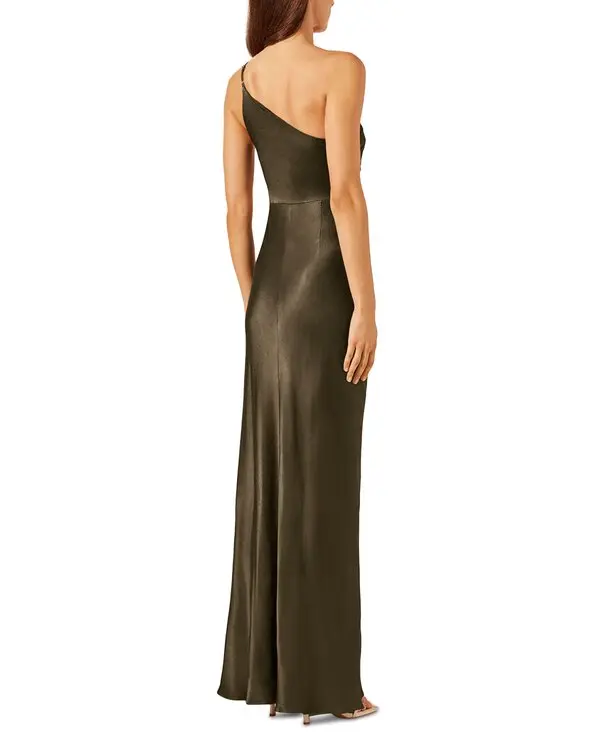 Shona Joy La Lune Asymmetric Gathered Maxi Dress