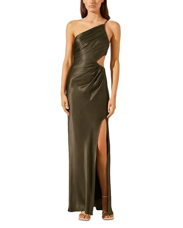 Shona Joy La Lune Asymmetric Gathered Maxi Dress