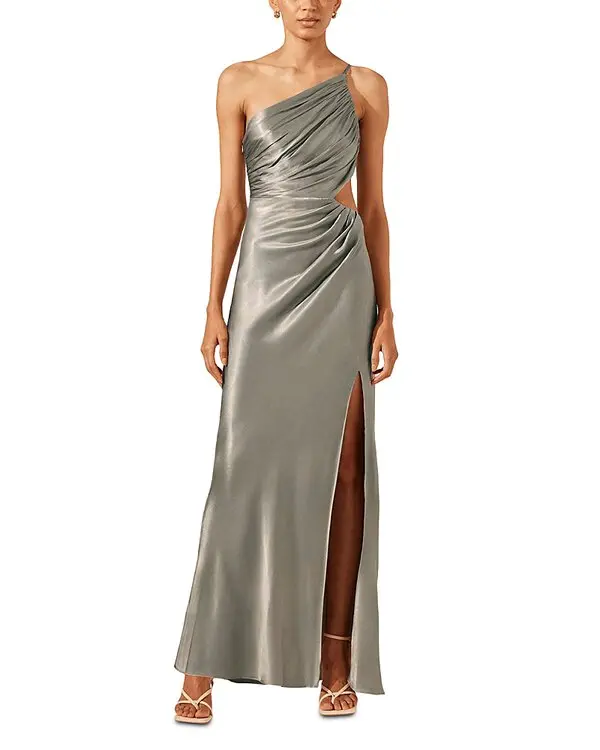 chinese dress ladies Rent Shona Joy La Lune Lace Back Maxi Dress Lemon main image 0