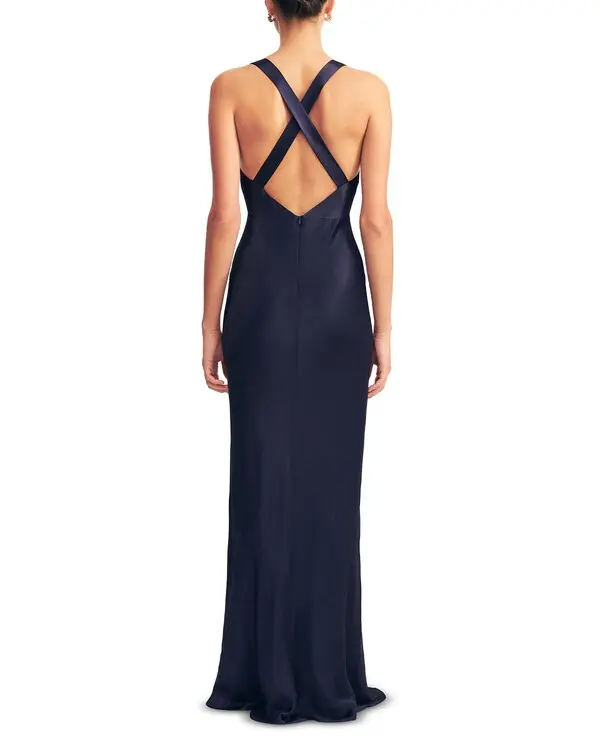 Shona Joy Plunge Back Maxi Dress - Midnight