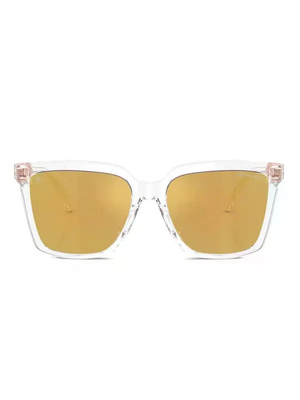 Michael Kors Logo Square Frame Sunglasses - Neutrals