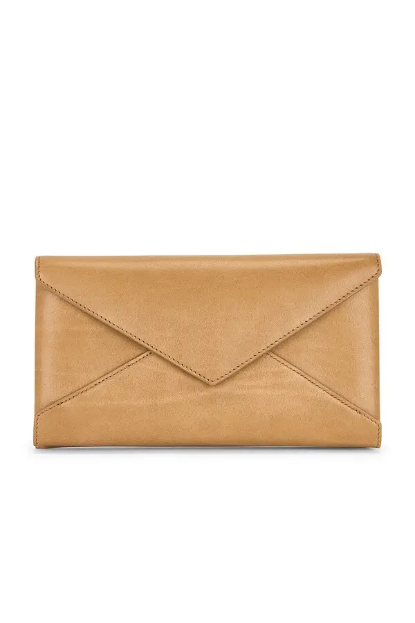 Saint Laurent Large Flap Wallet In Tan - Natural Tan