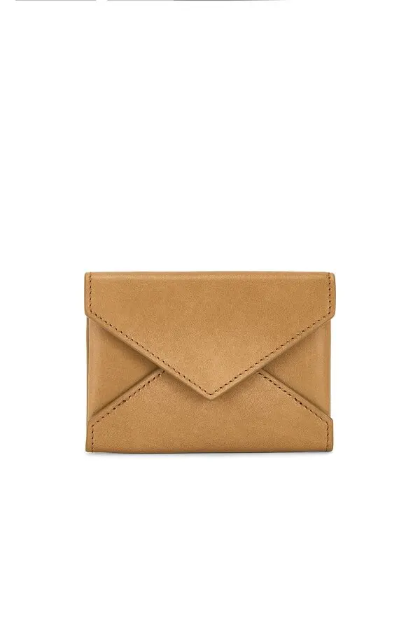 Saint Laurent Flap Card Case In Tan - Natural Tan