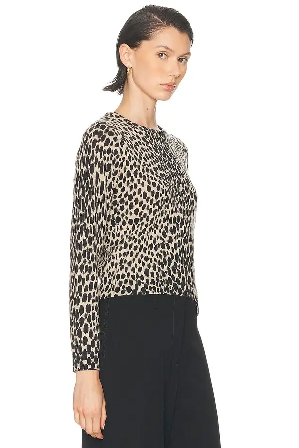 NILI LOTAN Laevin Printed Cashmere Sweater