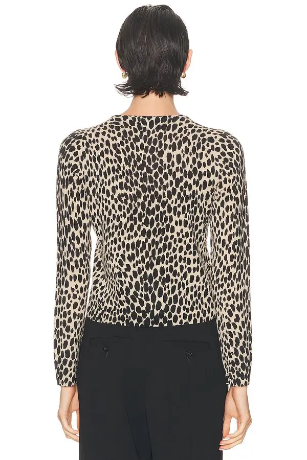 NILI LOTAN Laevin Printed Cashmere Sweater