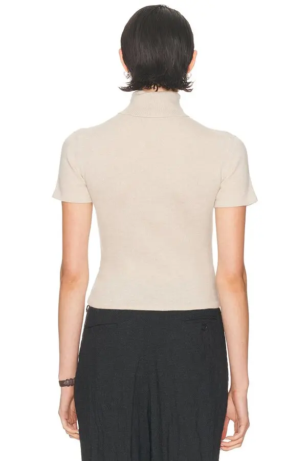 Miu Miu Turtleneck Short Sleeve Top