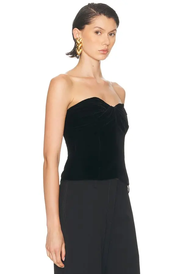 TOM FORD Strapless Velvet Corset Top