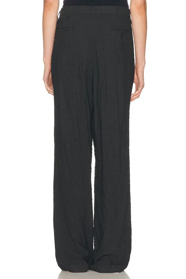 R13 Triple Pleat Crossover Trouser - Charcoal