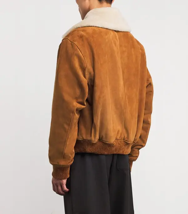 WOOYOUNGMI Suede Bomber Jacket