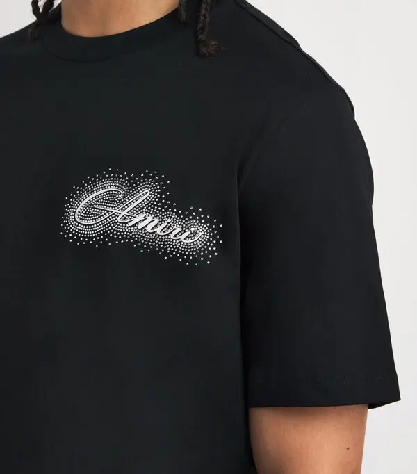 Amiri Cotton Crystal-logo T-shirt