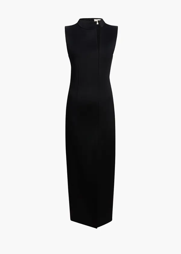 Khaite Lowen Asymmetrical Dress - Black
