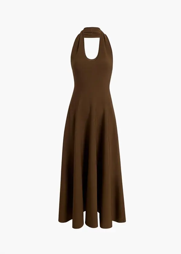 Khaite Melina Knit Dress - Bark