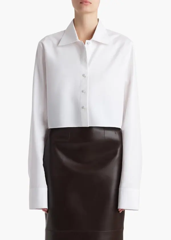 Khaite Jasen Wool Cashmere Top - Chalk