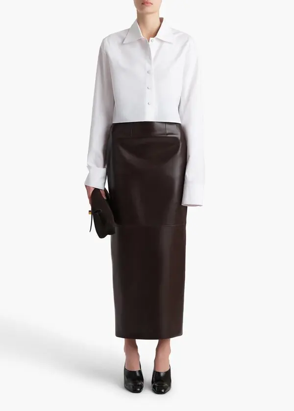 Khaite Jasen Wool Cashmere Top - Chalk