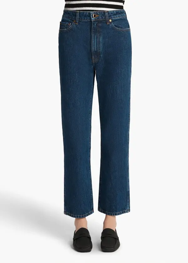 Khaite Abigail Straight-leg Cropped Jean - Montgomery