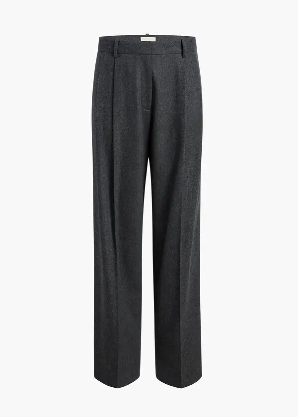 Khaite August Wide Leg Trousers - Storm