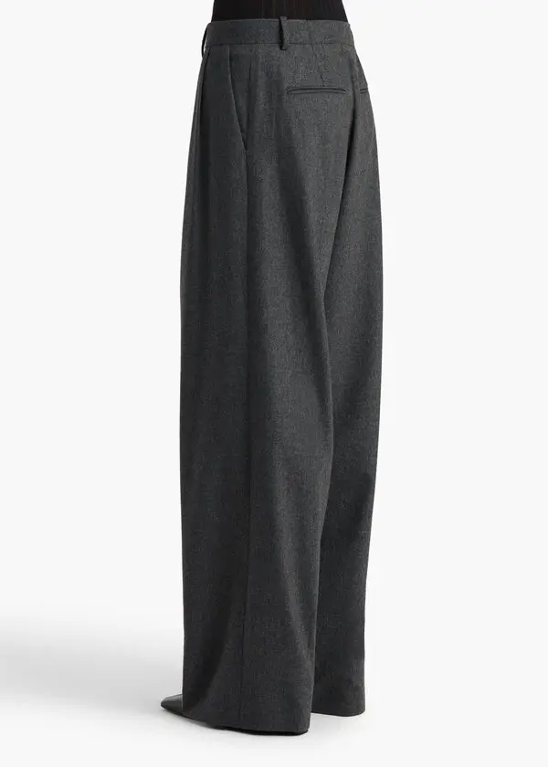 Khaite August Wide Leg Trousers - Storm
