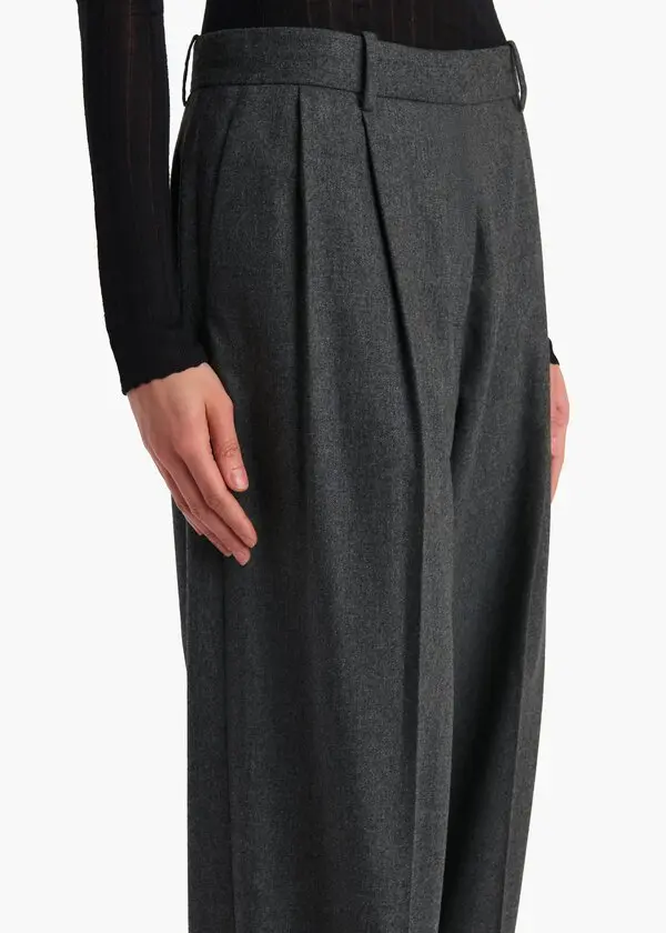 Khaite August Wide Leg Trousers - Storm