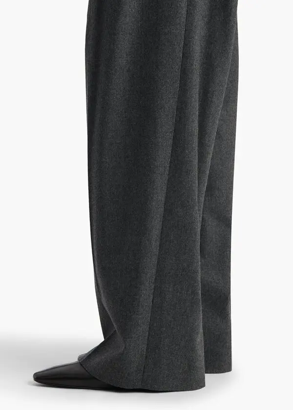 Khaite August Wide Leg Trousers - Storm