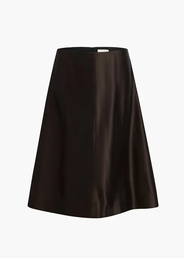 Khaite Nania A-line Skirt - Bark