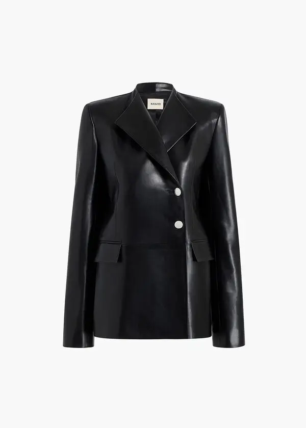 Khaite Elona Leather Jacket - Black