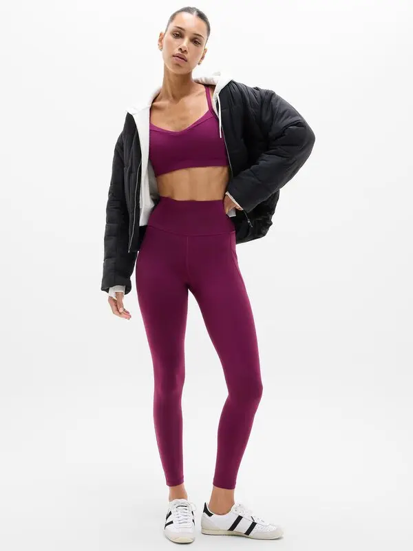 Athleta Salutation Stash High Rise Legging - Plum