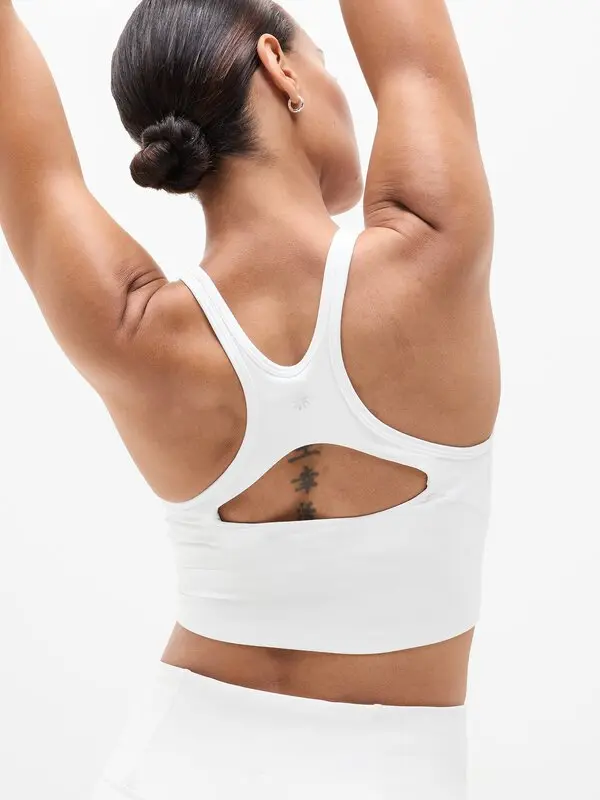 Athleta Intention Crop Bra A-c - Bright White