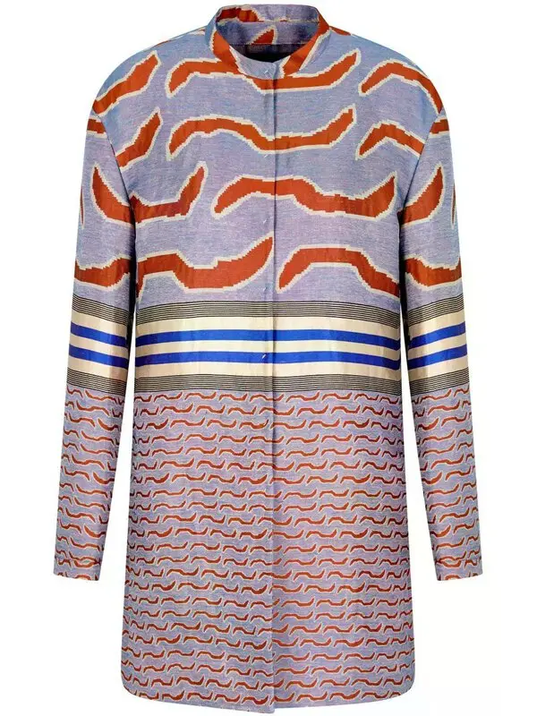 Giorgio Armani Patterned Jacquard Coat