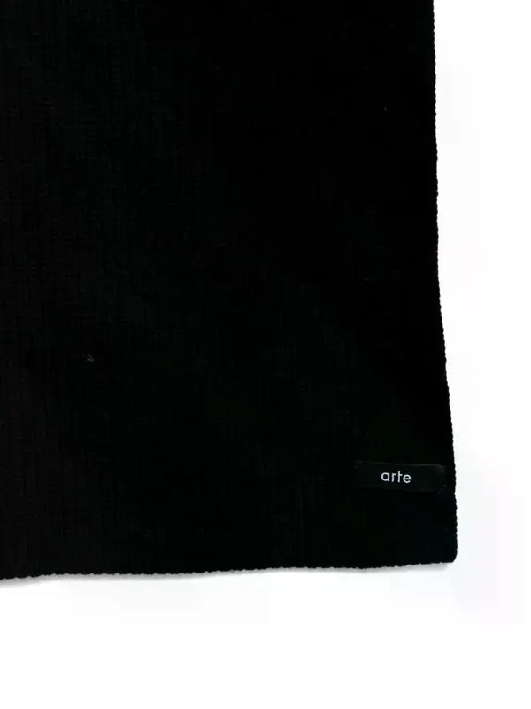 ARTE ANTWERP Ribbed-kint Scarf - Black