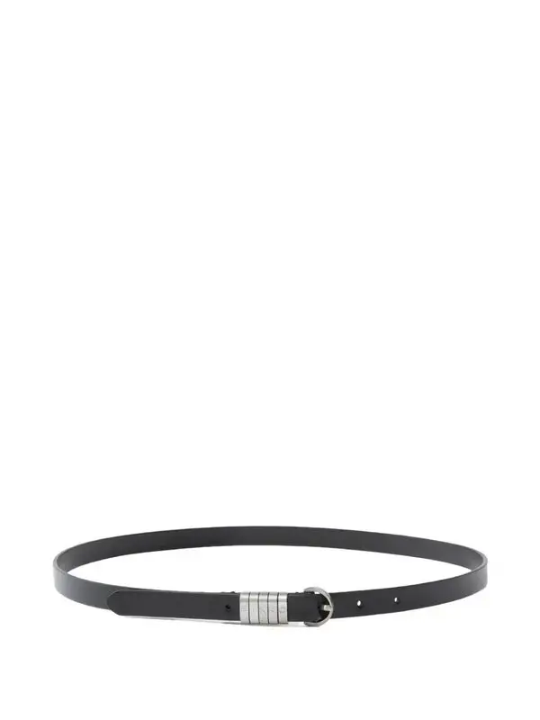 Pinko Logo-plaque Leather Belt - Black