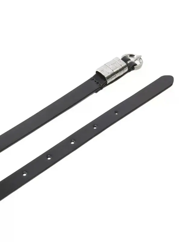 Pinko Logo-plaque Leather Belt - Black